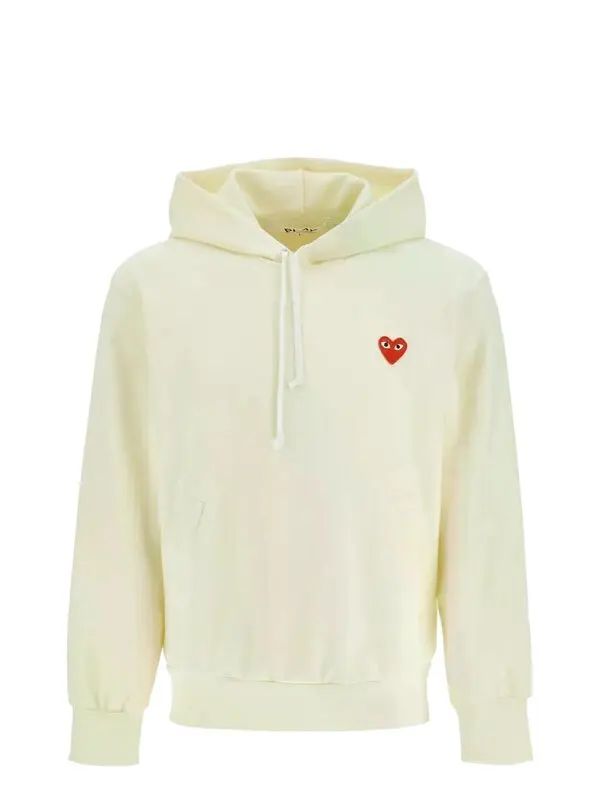 Play Comme Des Garcon Heart-emblem Hoodie - Neutrals