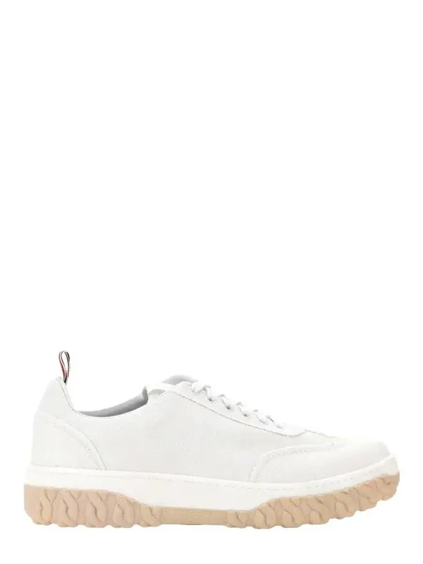 Thom Browne Lace-up Canvas Sneakers - White