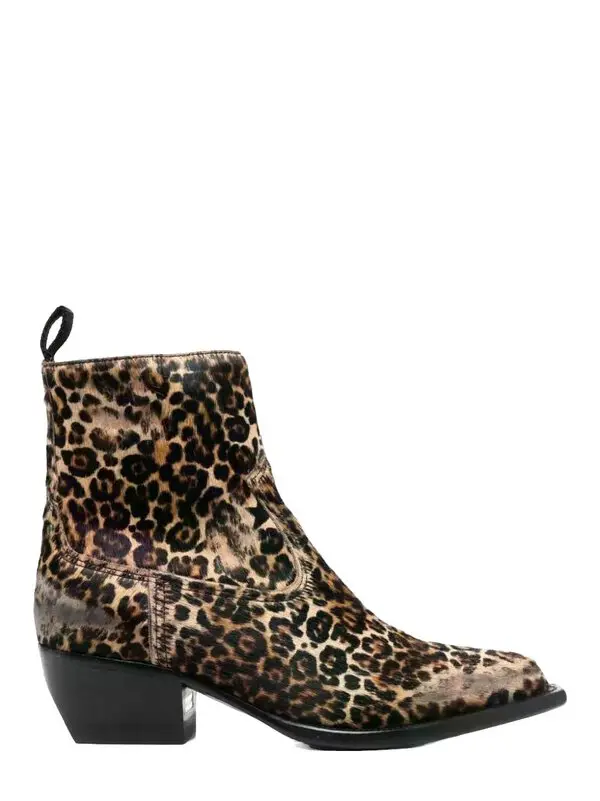 GOLDEN GOOSE Debbie Leopard-print Boots - Brown