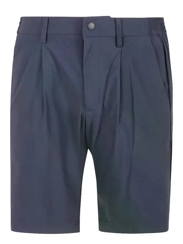 PEOPLE OF SHIBUYA Pleated Bermuda Trousers - Blue