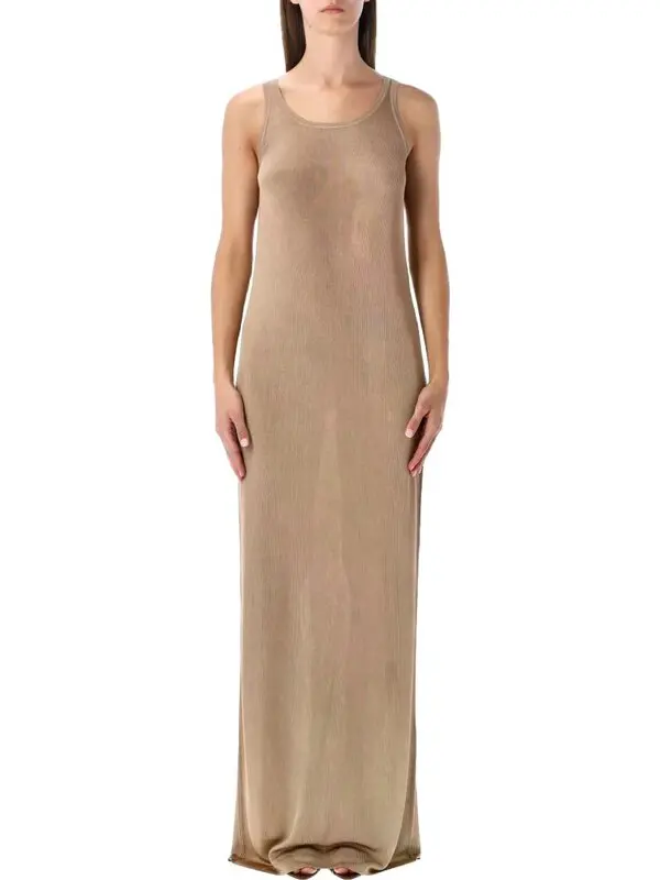 Saint Laurent Sleeveless Maxi Dress - Neutrals