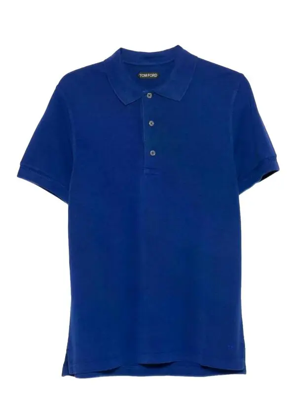 TOM FORD Short-sleeve Polo Shirt - Blue