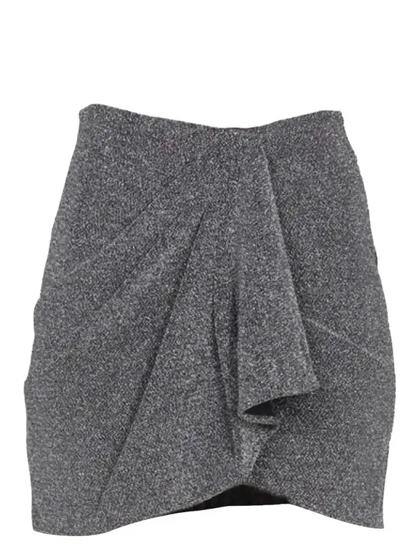 MARANT ETOILE Draped Mini Skirt - Grey