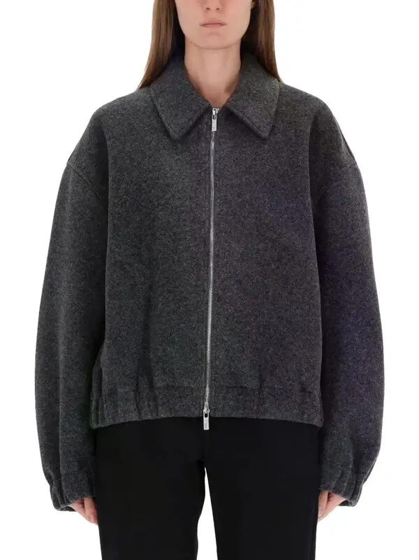 Helmut Lang Zip-up Oversized Jacket - Grey