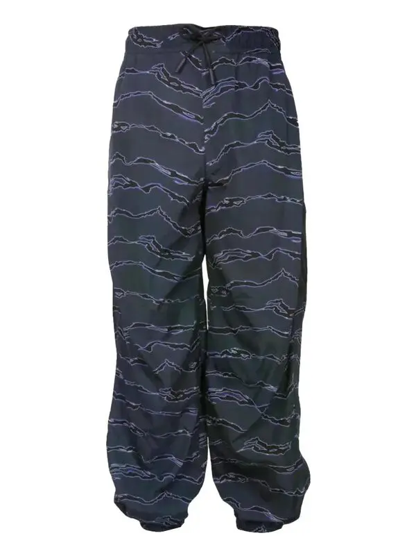 COUNTY OF MILAN Patterned Track Pants - Blue
