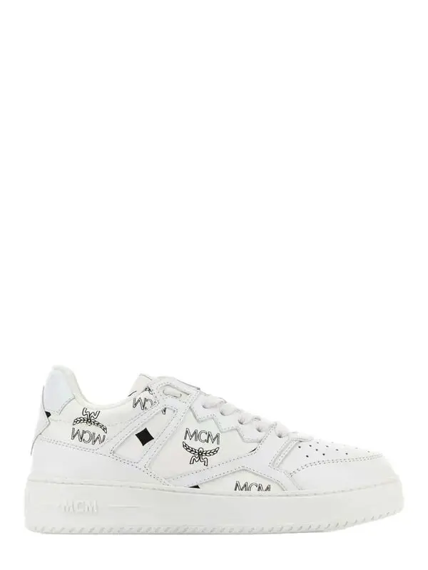 Mcm Terrain Printed Sneakers - White