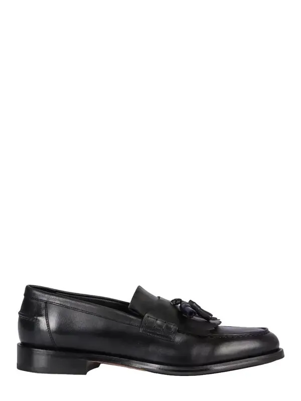 DOUCAL'S Tassel Leather Loafers - Black