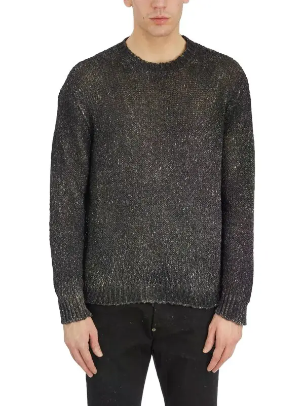 Avant Toi Long-sleeve Crew Neck Sweater - Black