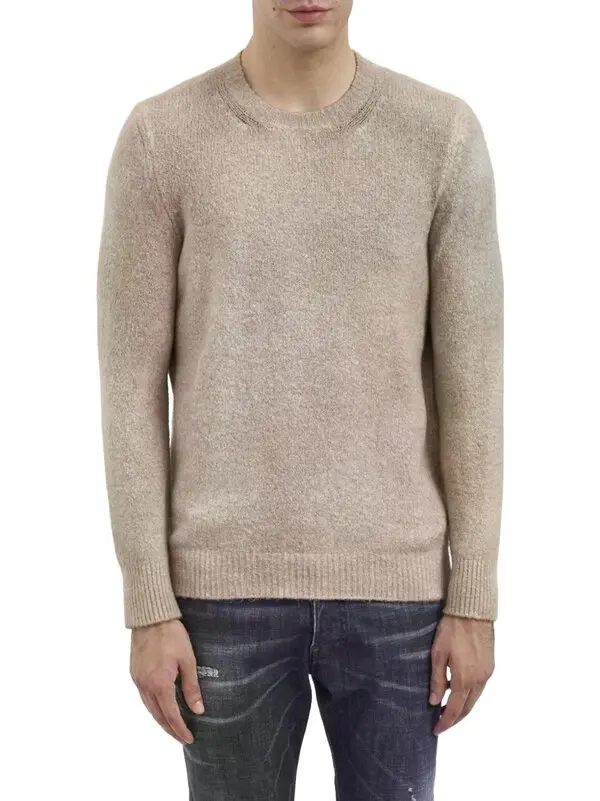 Avant Toi Crew-neck Sweater - Neutrals
