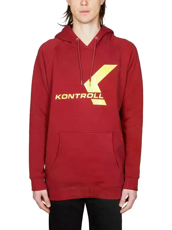Kappa Rubberized-logo Hoodie - Red
