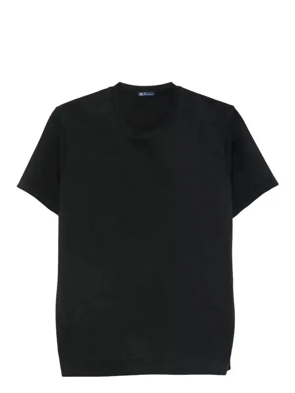 FINAMORE 1925 Positano Round-neck Short-sleeve T-shirt - Black