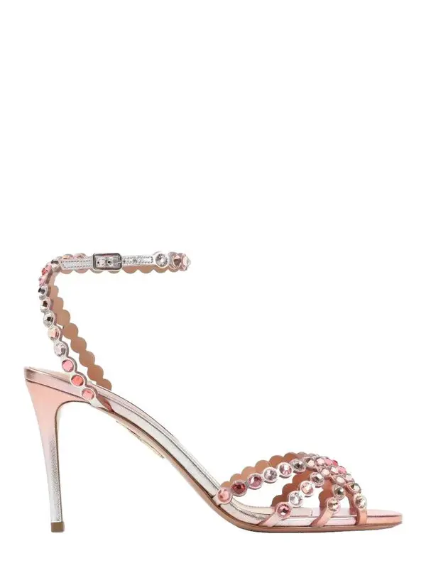 AQUAZZURA Tequila Scallop-trim Sandals - Pink