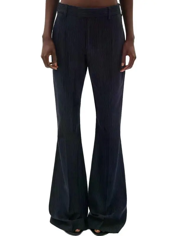 ANN DEMEULEMEESTER Pinstripe Trousers - Blue