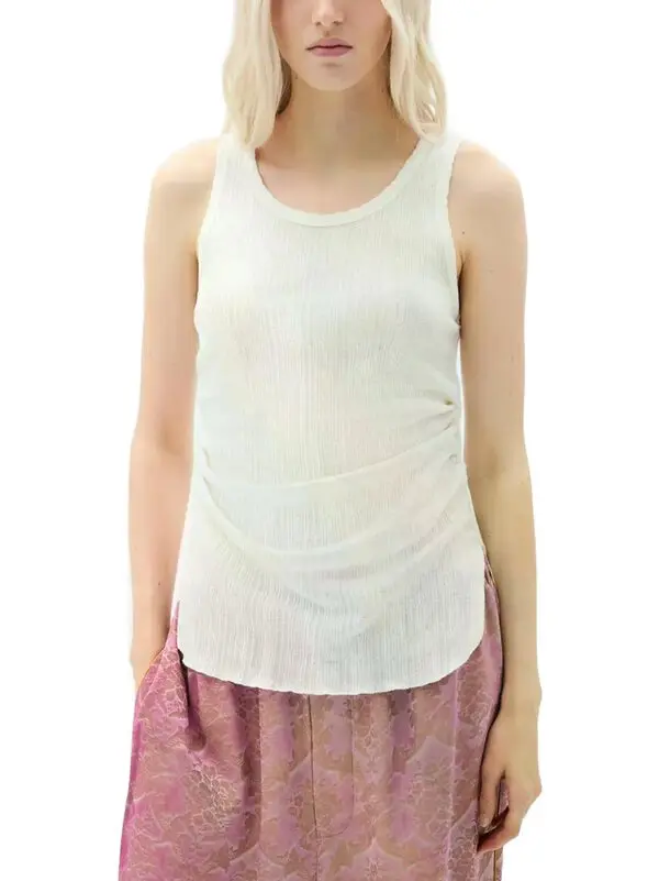 ANN DEMEULEMEESTER Mara Jacquard Tank Top - White
