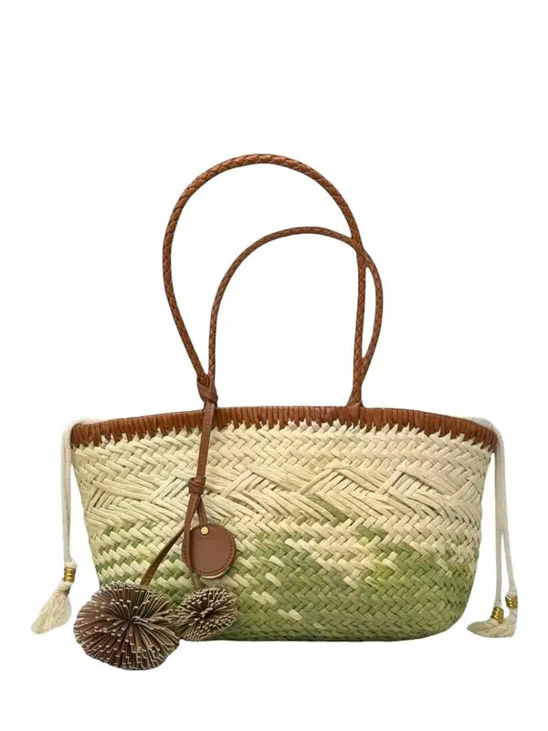 GIANNI CHIARINI Paloma Woven Braided-handle Shoulder Bag - Neutrals