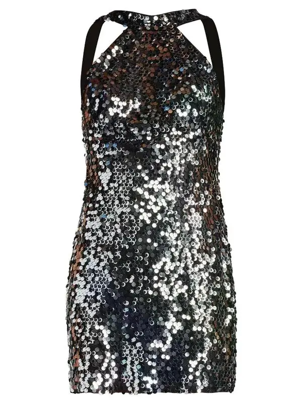 Tadashi Shoji Tiff Sequined Mini Dress - Black