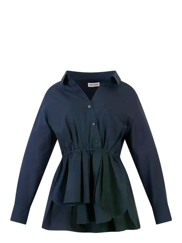 Rosie Assoulin Collared Pleated Shirt - Blue