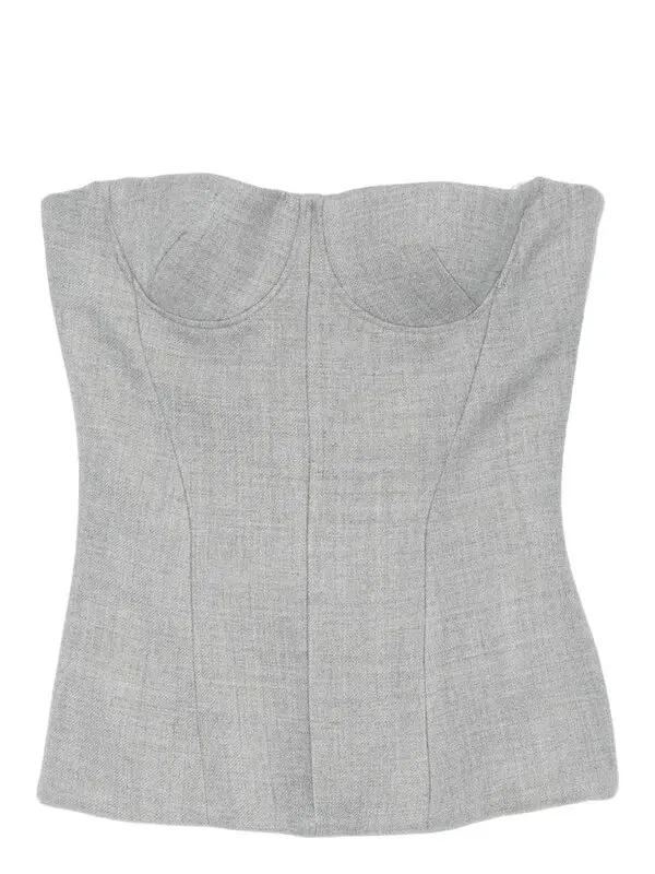 Alex Perry Boned Corset Top - Grey