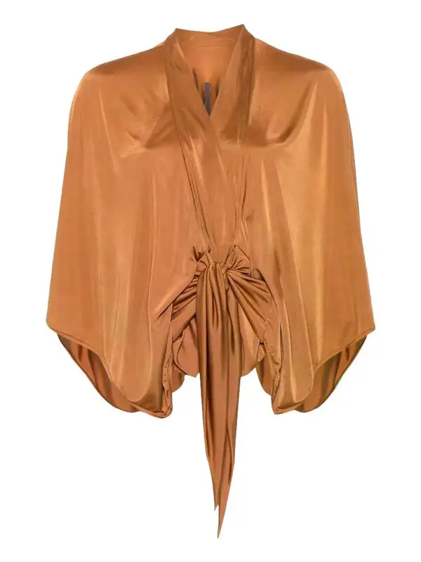 Rick Owens Knot-detail Blouse - Brown