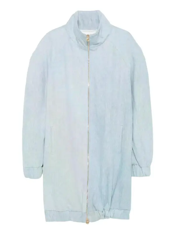 ROWEN ROSE Zipped Coat - Blue
