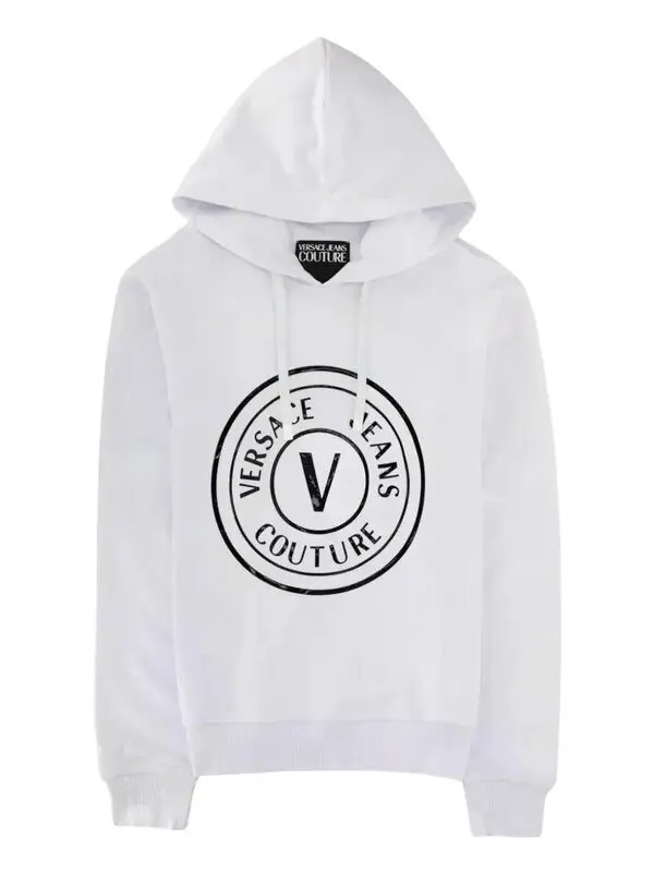 Versace Logo Hoodie - White