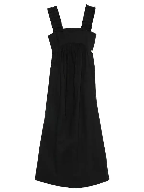 Liu Jo Ruffled-sleeve Maxi Dress - Black