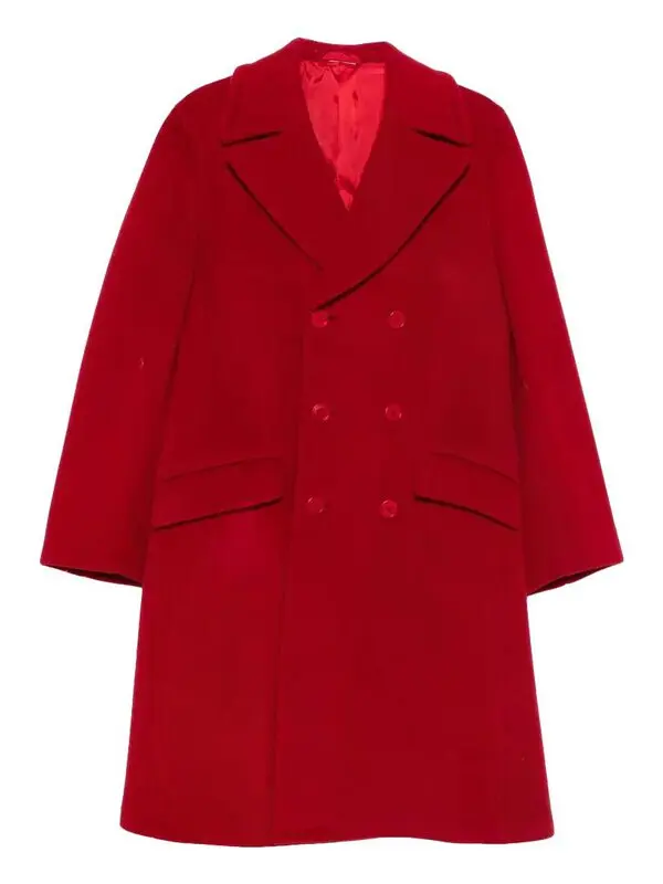ROMEO GIGLI 1990s Double-breasted Wool Coat - Red