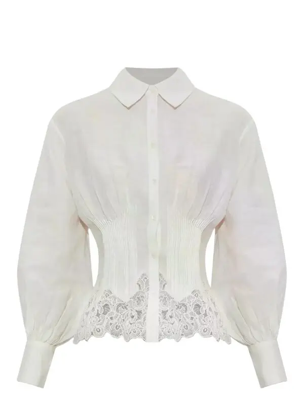 ALLSAINTS Carol Lace-trim Shirt - White