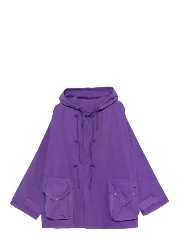 A.N.G.E.L.O. VINTAGE CULT Hooded Cotton Coat - Purple