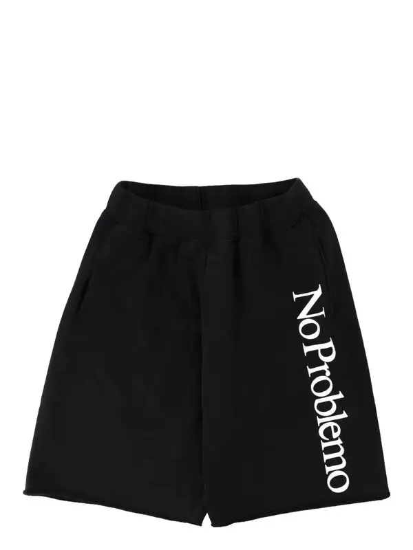 NO PROBLEMO Logo-detail Shorts - Black