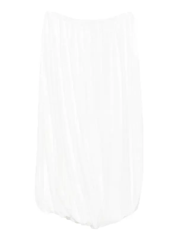 Norma Kamali Gathered Midi Skirt - White