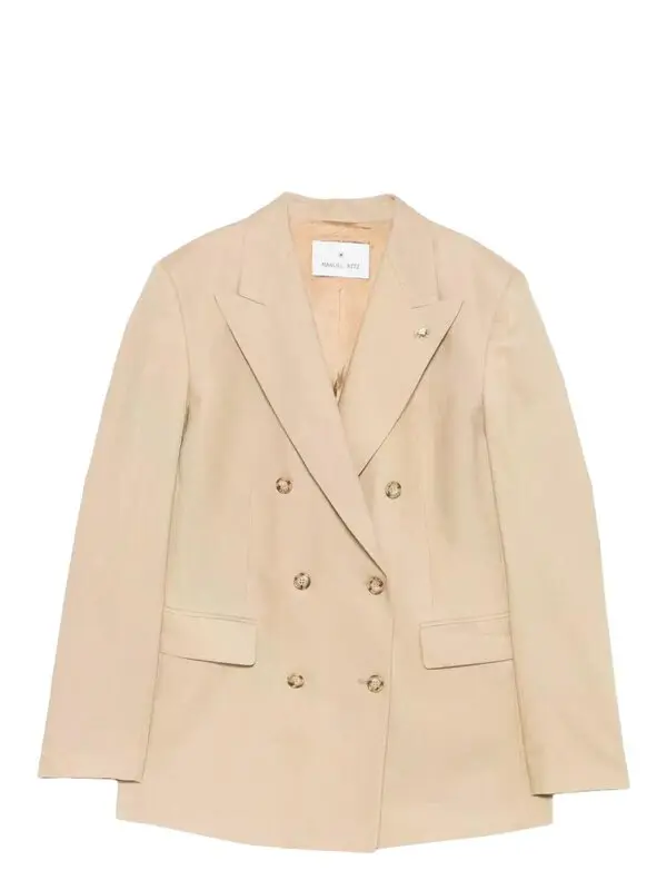 MANUEL RITZ Double-breasted Jacket - Neutrals