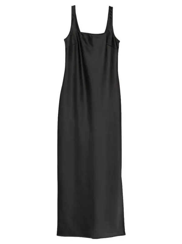 MANUEL RITZ Square-neck Slit Dress - Black