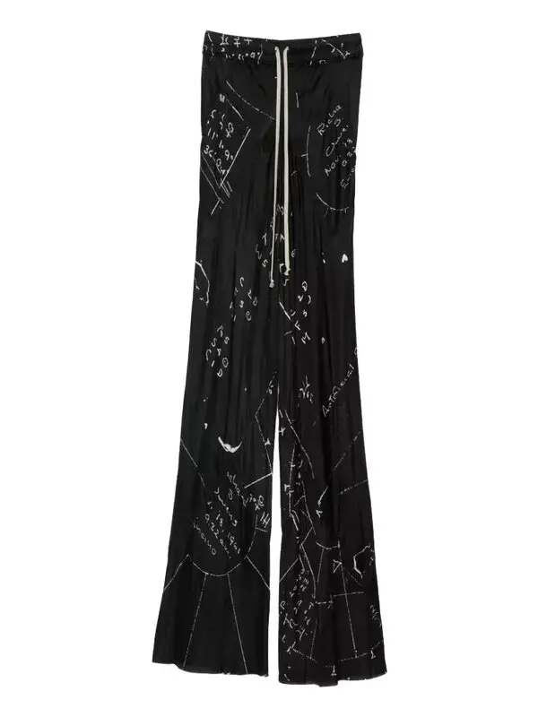 Rick Owens Drawstring Bias Trousers - Black