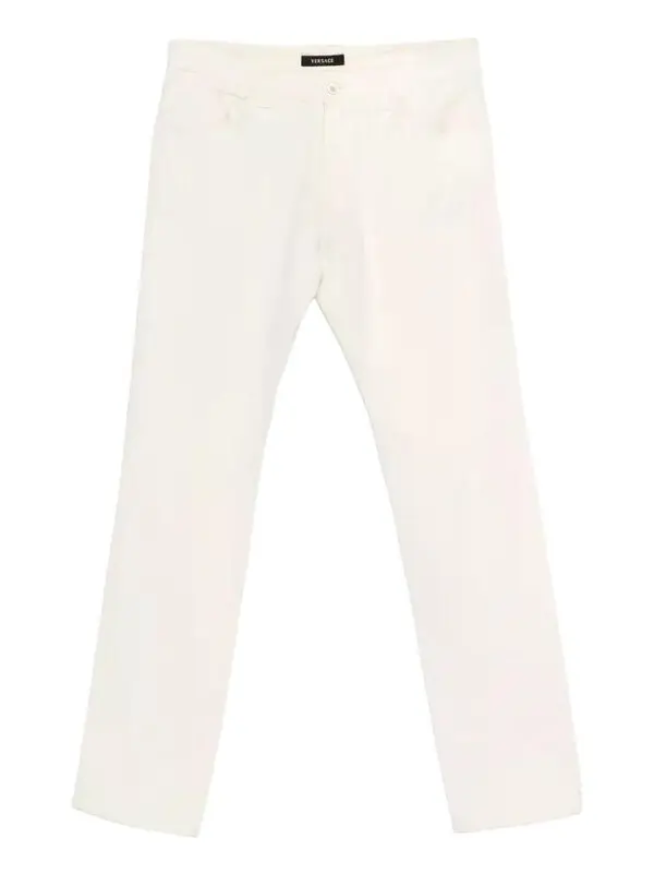 Versace 1990s Buttoned Trousers - Neutrals