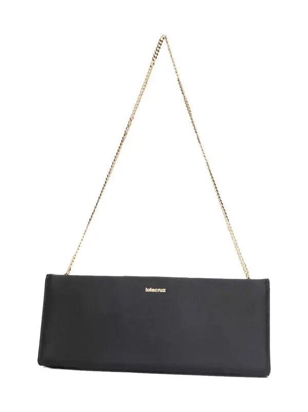 Lola Cruz Chain Clutch Bag - Black