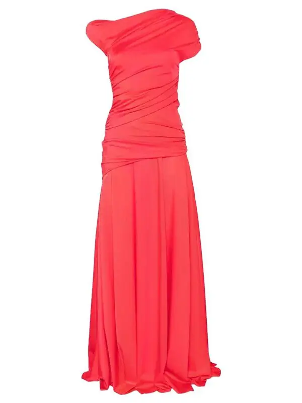 Chiara Boni La Petite Robe Draped Maxi Dress - Red