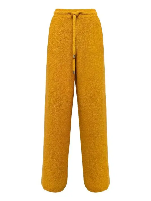 LANEUS Knitted Track Pants - Yellow