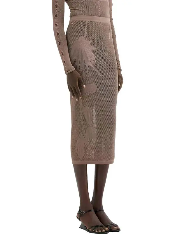 MARGHERITA MACCAPANI Seamless Overlay Skirt - Neutrals