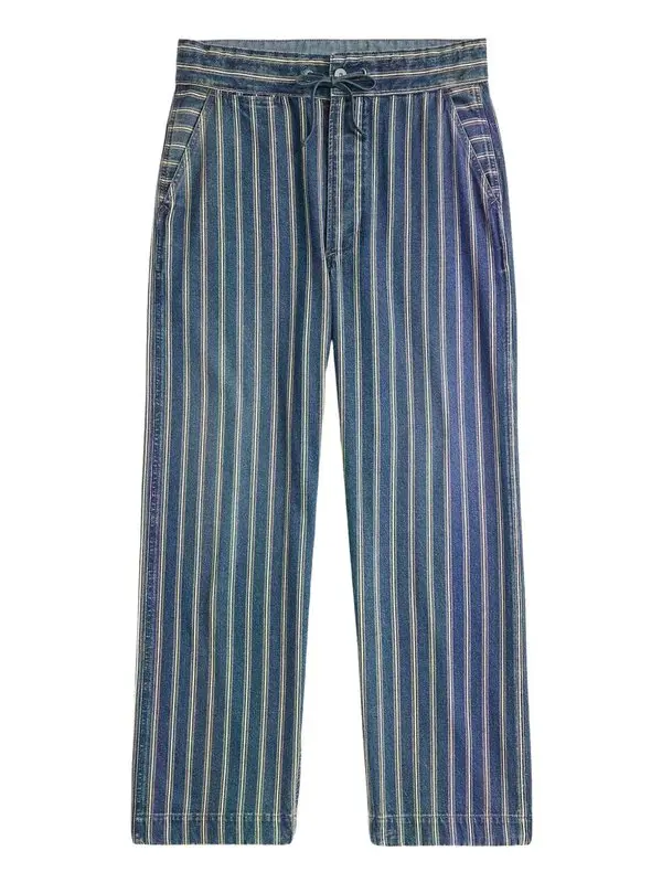 Ralph Lauren Striped Drawstring Trousers - Blue