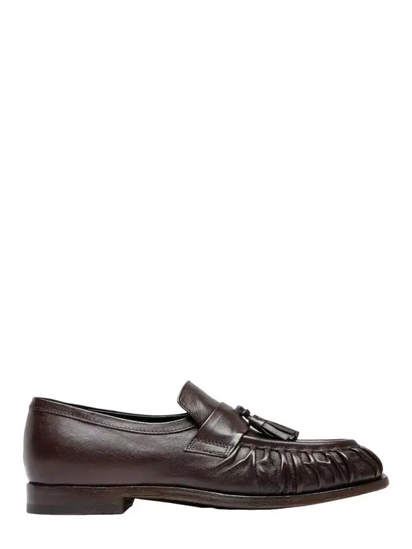 Officine Creative Solitude Tassel Leather Loafers - Brown