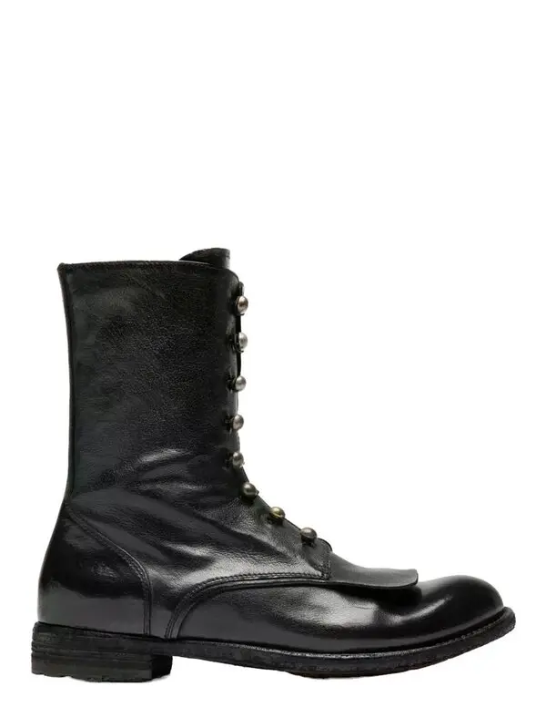 Officine Creative Lexikon Zip Leather Boots - Black
