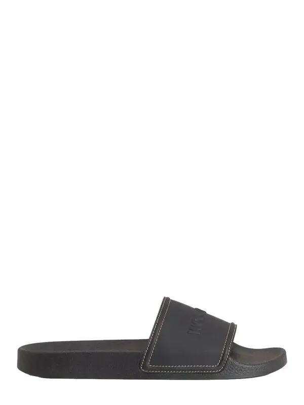 Woolrich Logo Slide Sandals - Black