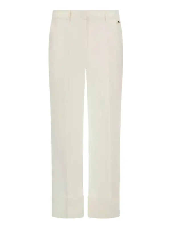 Herno Pressed Crease Turn-ups Trousers - White