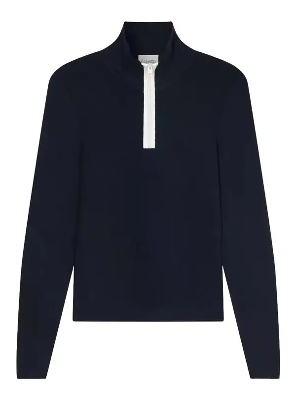 Closed Halfzip Longsleeve Sweater - Blue