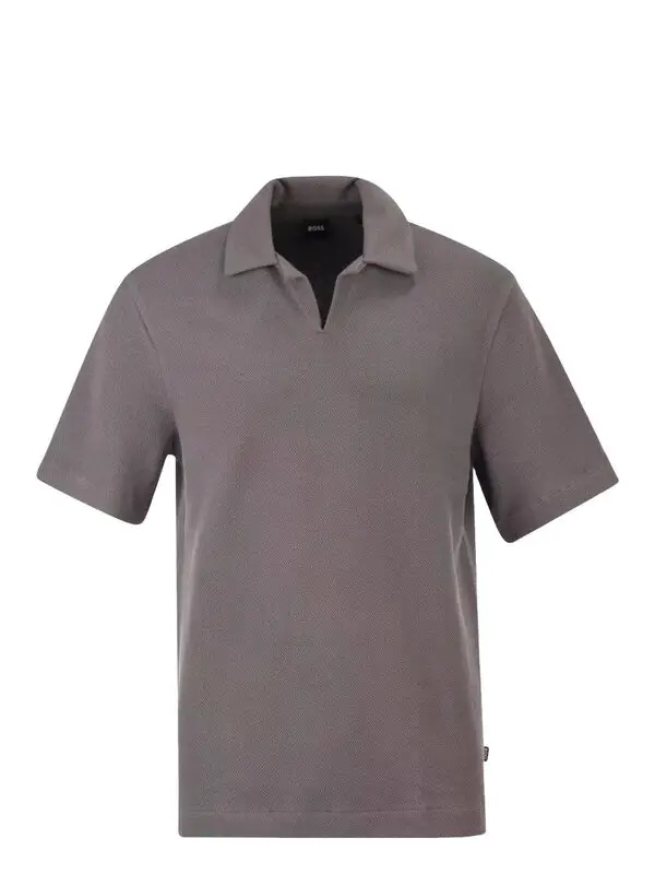 BOSS Cotton Polo Shirt - Grey