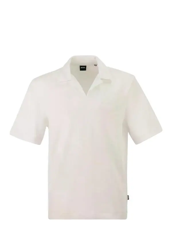 BOSS Cotton Polo Shirt - White