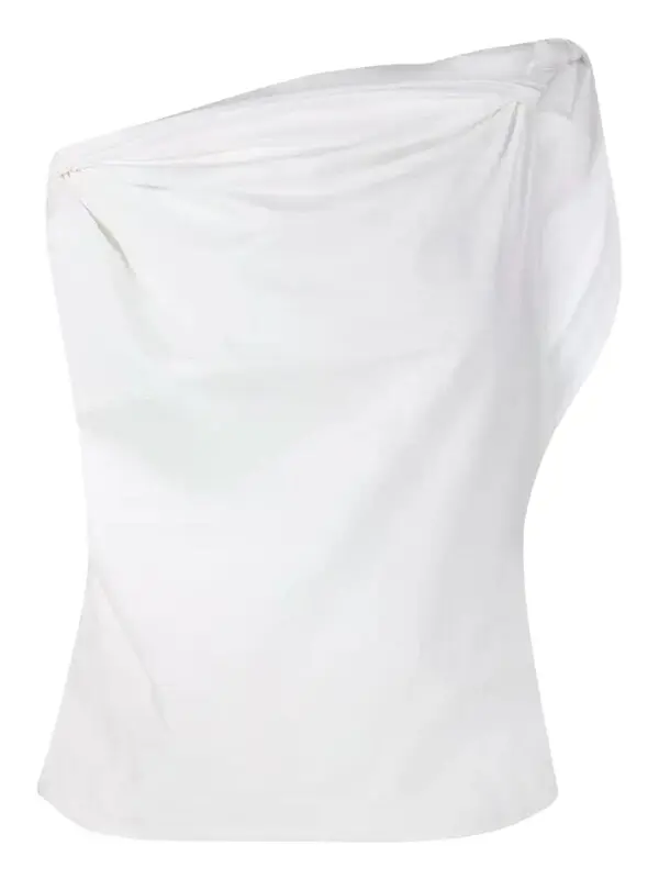 RÓHE Twisted Draped Top - White
