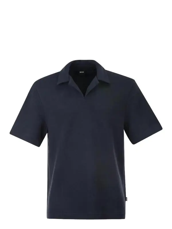 BOSS Tcotton Polo Shirt - Blue