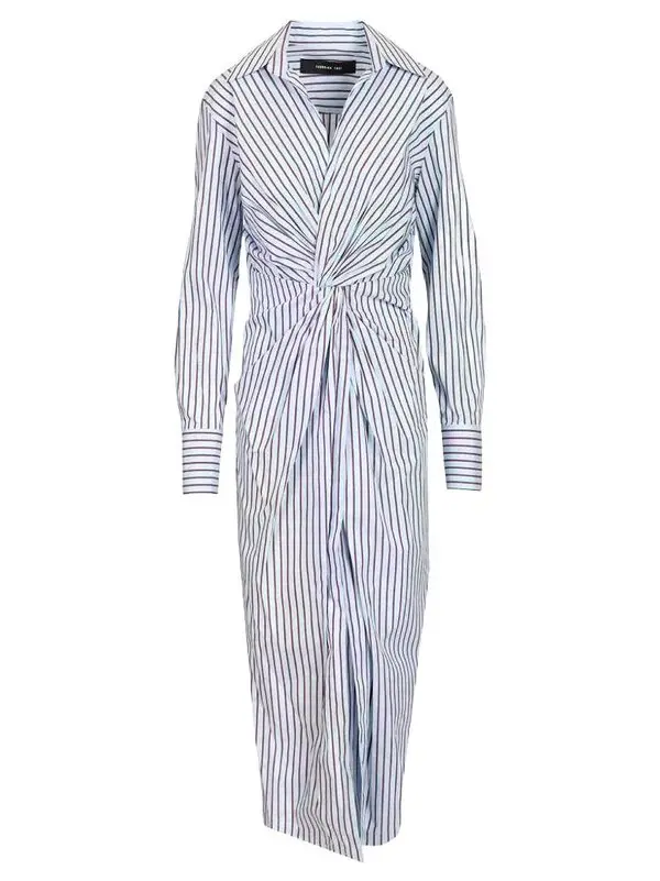 Federica Tosi Striped Midi Dress - Blue